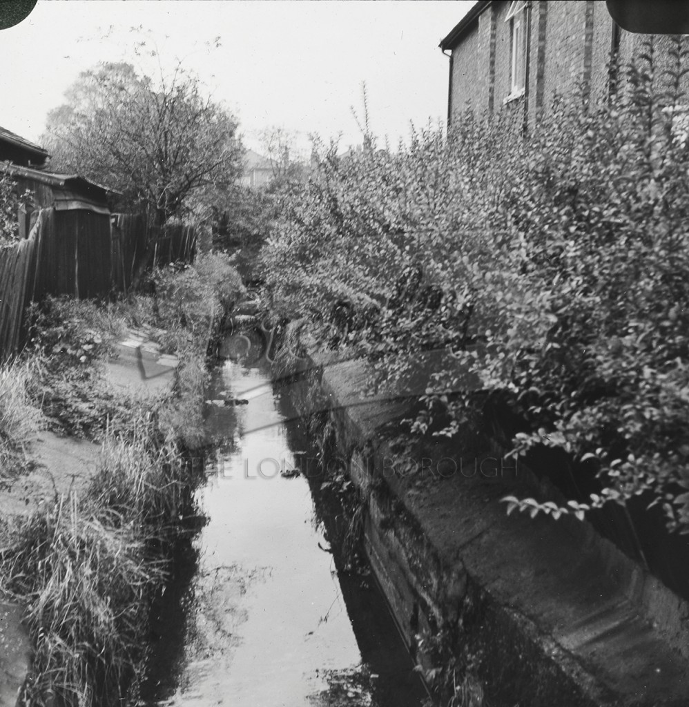 PHLS_1812 Stream behind house in culvert, | Bromley Borough Photos