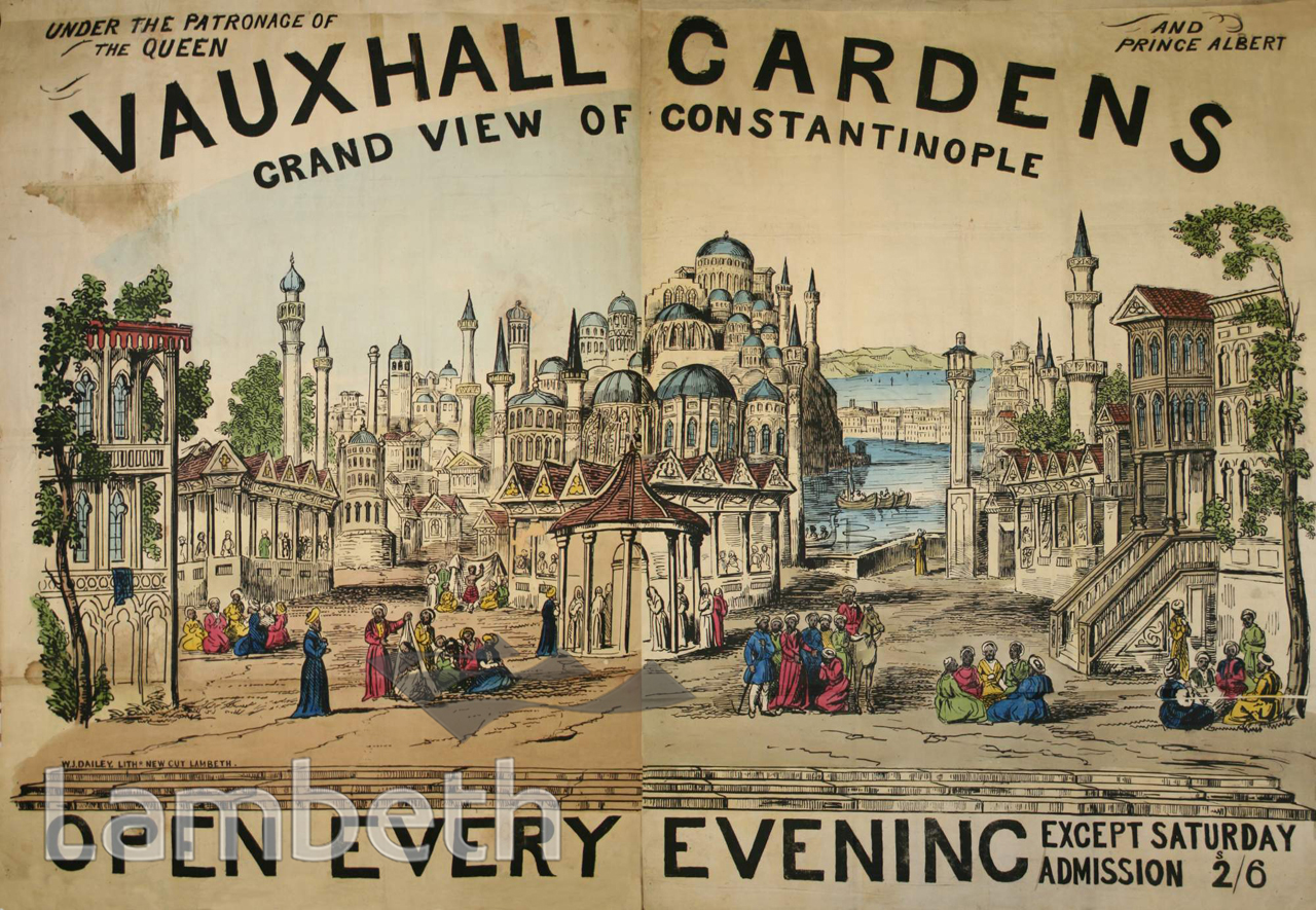 CONSTANTINOPLE POSTER, VAUXHALL GARDENS - LandmarkLandmark