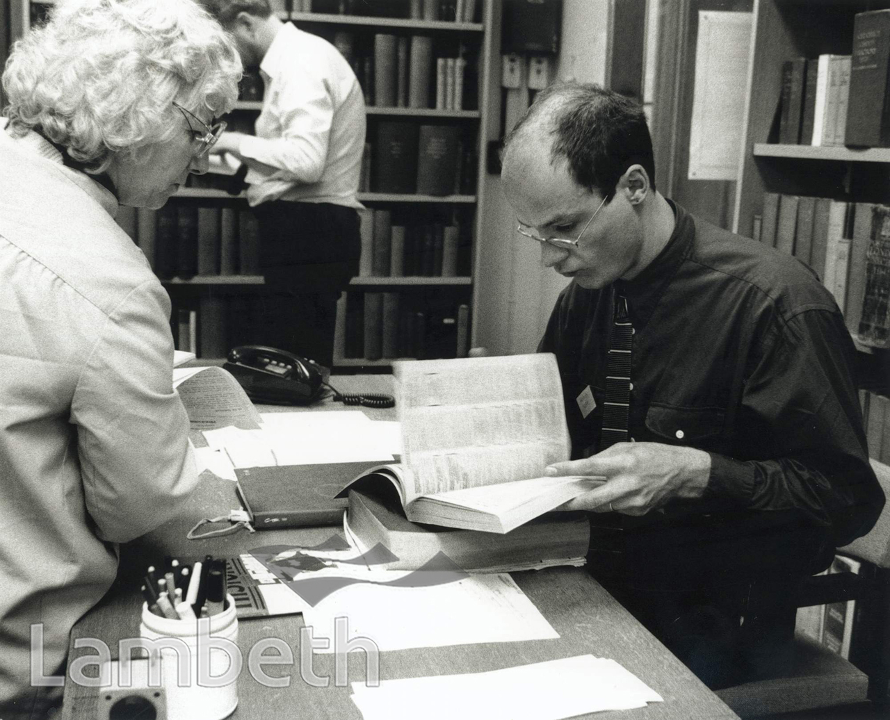 JON NEWMAN, LAMBETH ARCHIVES, KNATCHBULL ROAD, BRIXTON NORTH ...