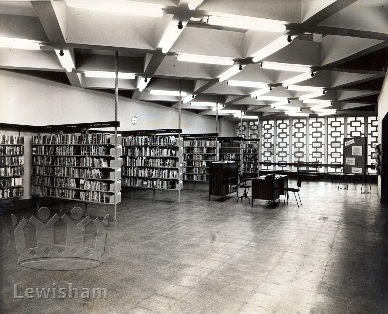 Bromley Road Library Adult Lending Dept. Interior - Lewisham Borough ...